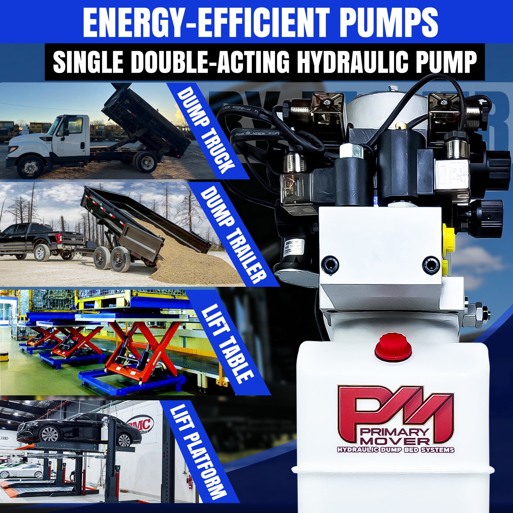 Primary Mover 12Vdc Single Double Pump.
