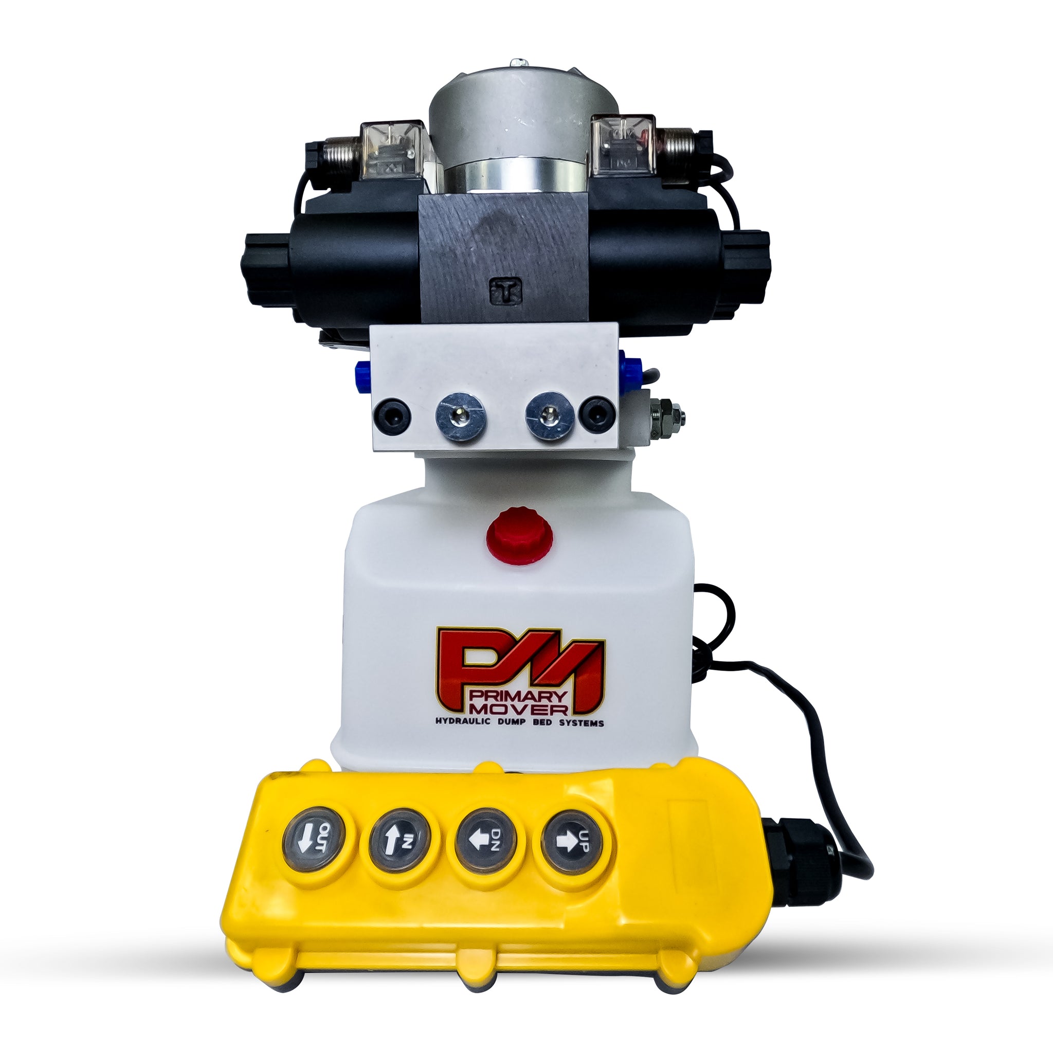 Primary Mover 12V Dual Double-Acting Hydraulic Dump Trailer Pump (Poly