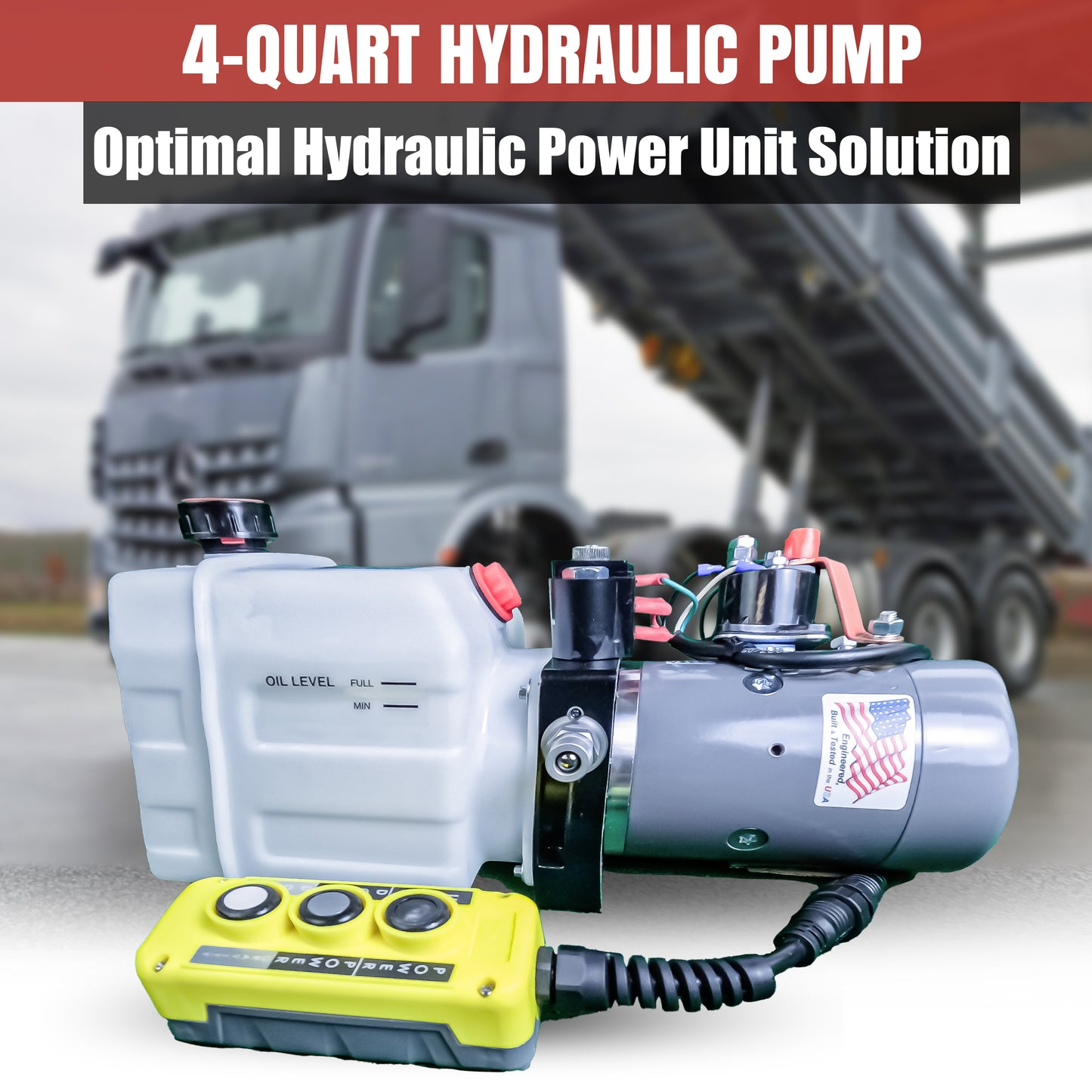 KTI 12V Double-Acting Hydraulic Pump - Poly Reservoir – Primary Mover